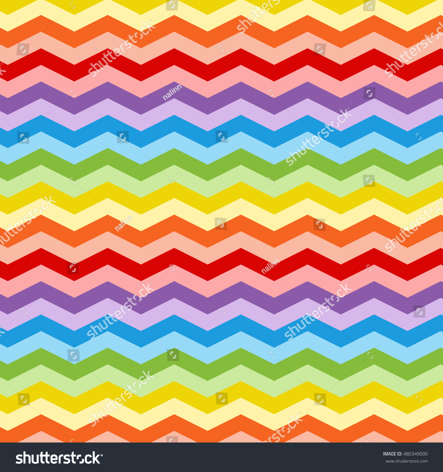 Colorful Rainbow Color Zigzag Chevron Pattern Stock Vector (Royalty ...