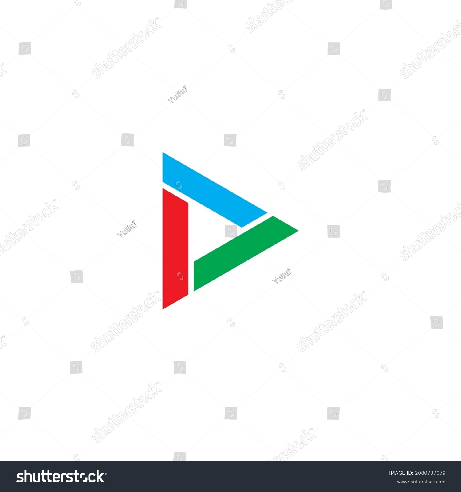 Colorful Triangle Epic Simple Symbol Logo Stock Vector (Royalty Free ...