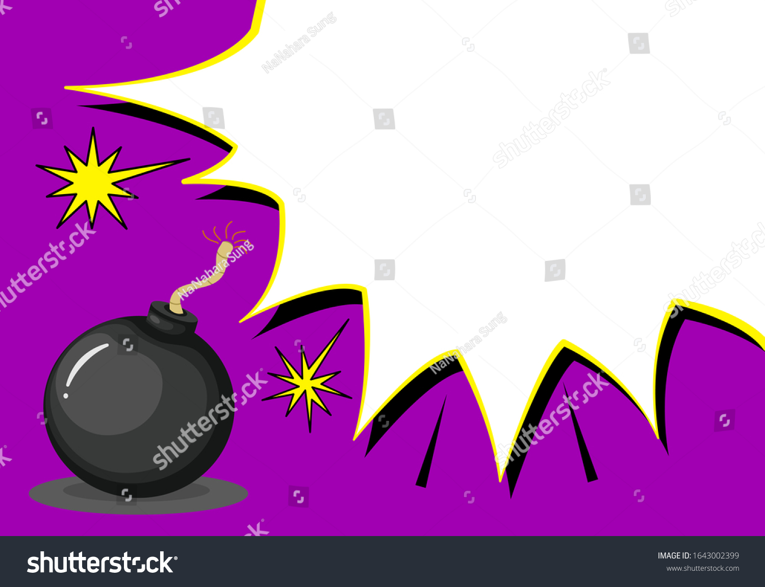 Comic Bomb Pop Art Explosion Speech Stock Vector (Royalty Free ...