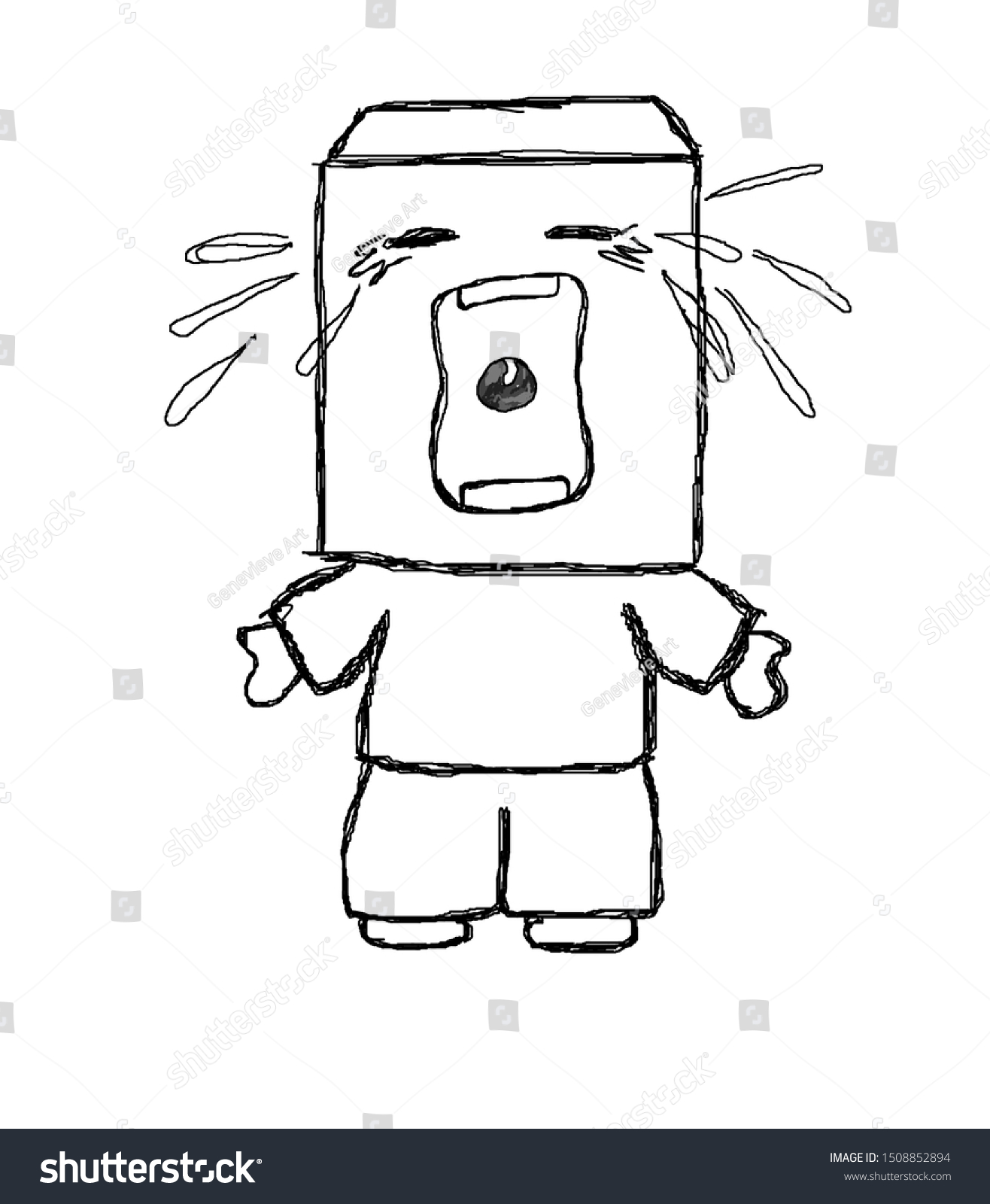 Comic Character Doodle Vector Cartoon Boy Stock Vector (Royalty Free ...