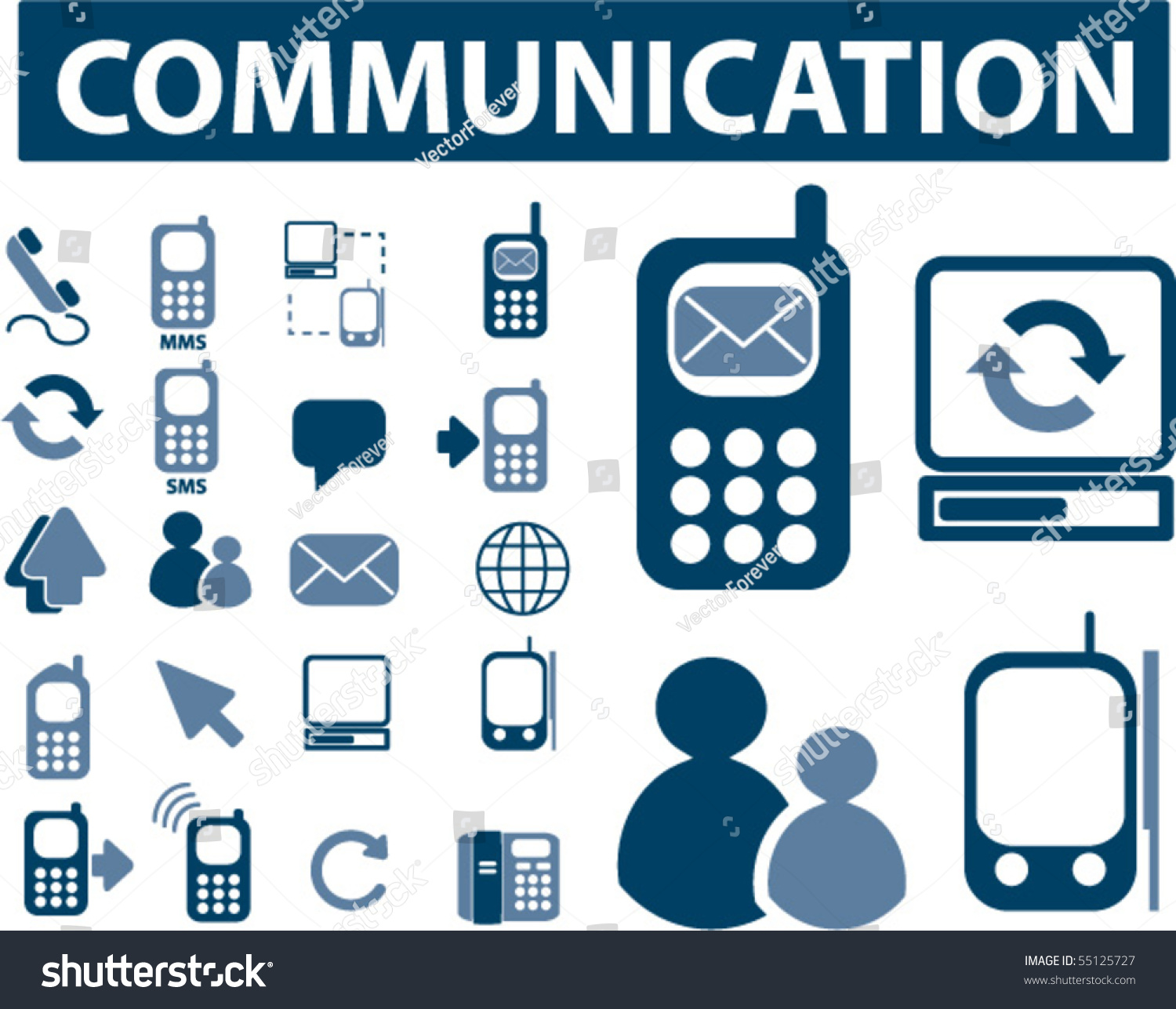 20 Communication Signs Vector Stock Vector (Royalty Free) 55125727
