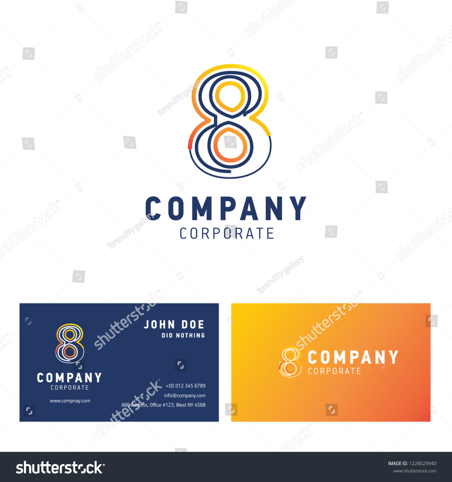 8 Company Logo Design Vector Stock Vector (Royalty Free) 1228029940