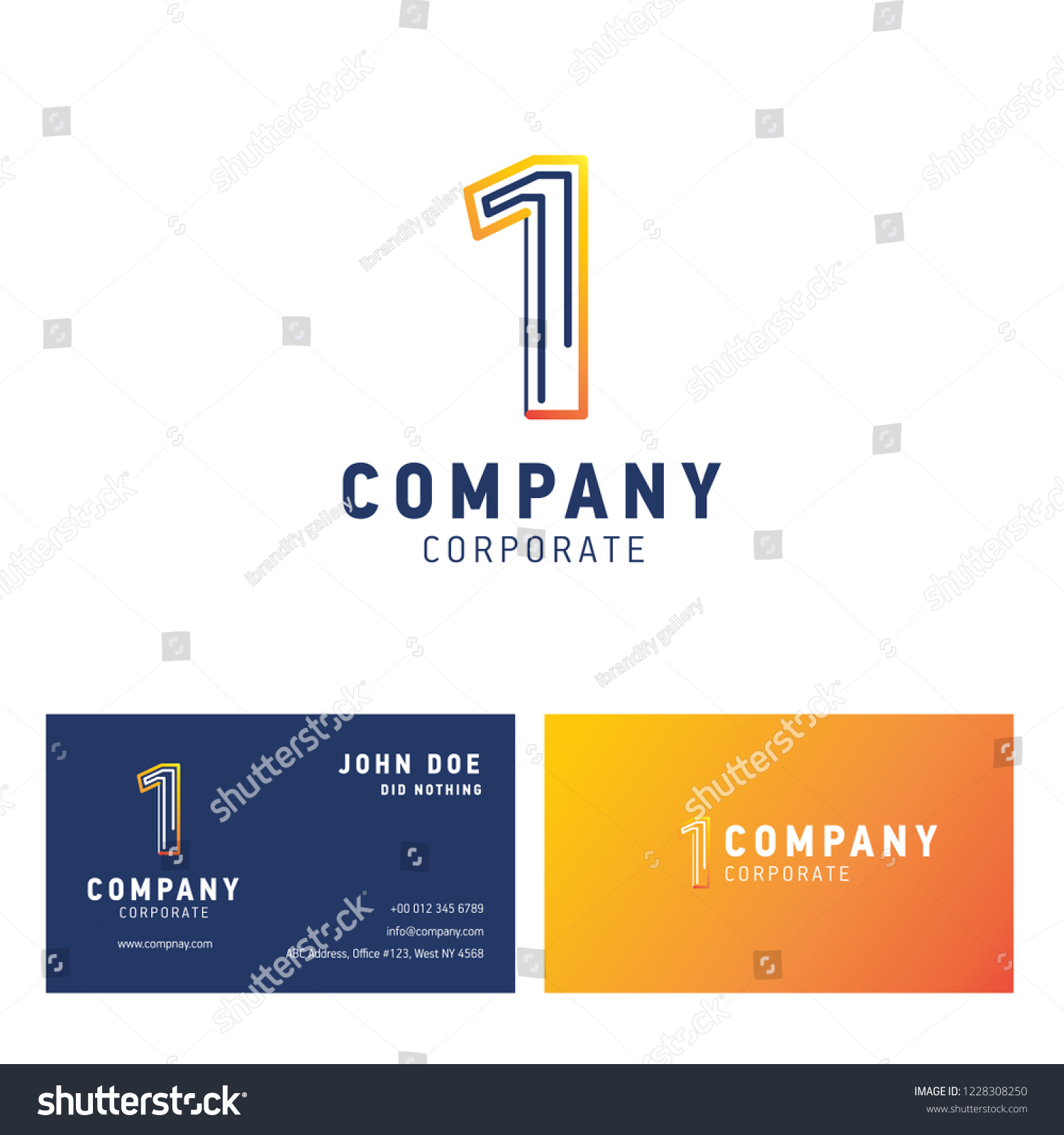 1 Company Logo Design Vector: เวกเตอร์สต็อก (ปลอดค่าลิขสิทธิ์ ...