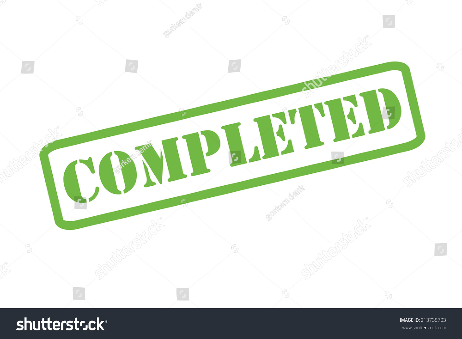 Completed Green Rubber Stamp Vector Over Stock Vector (Royalty Free ...