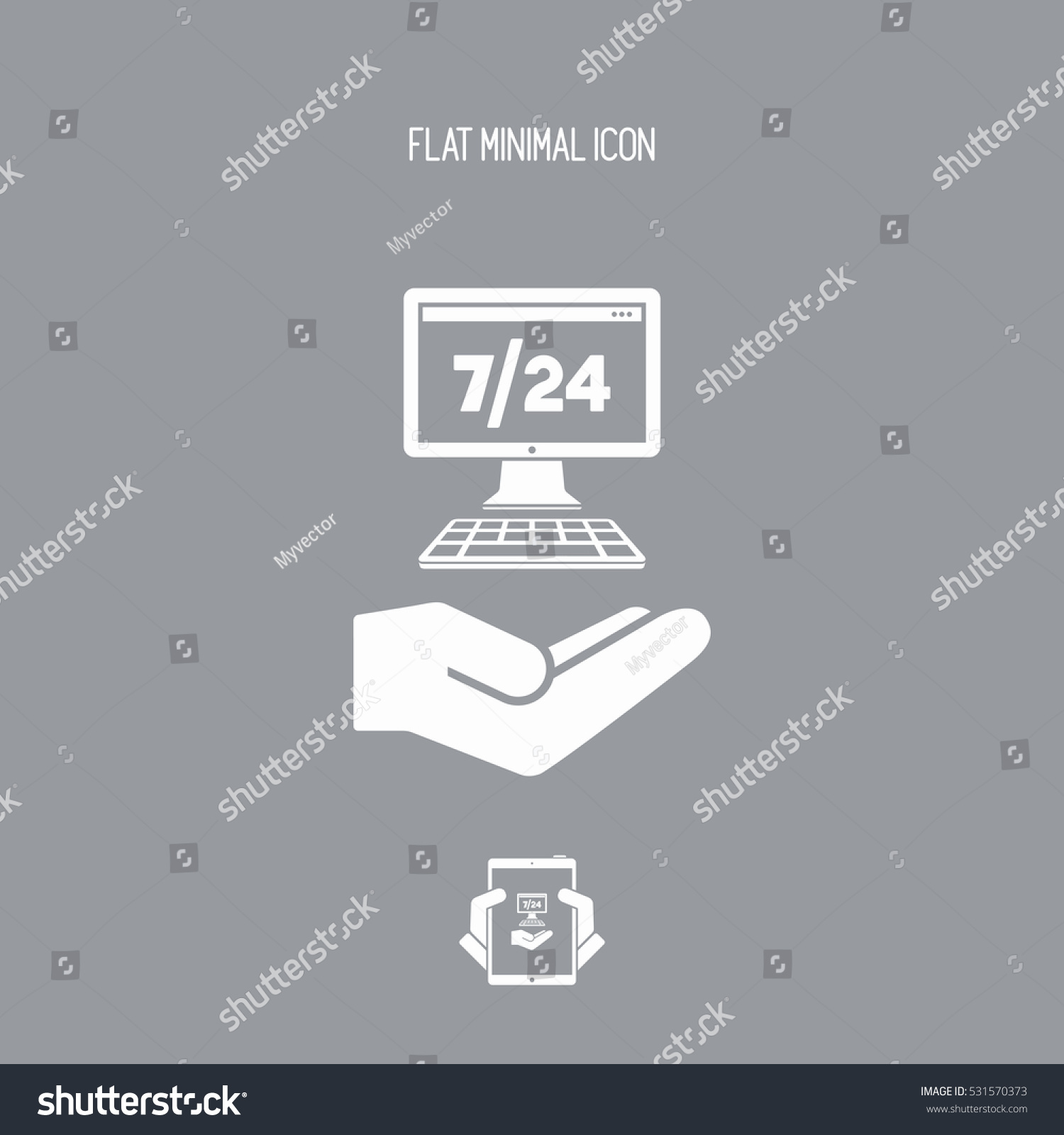 724 Computer Assistance Service Vector Flat Stock Vector (Royalty Free ...