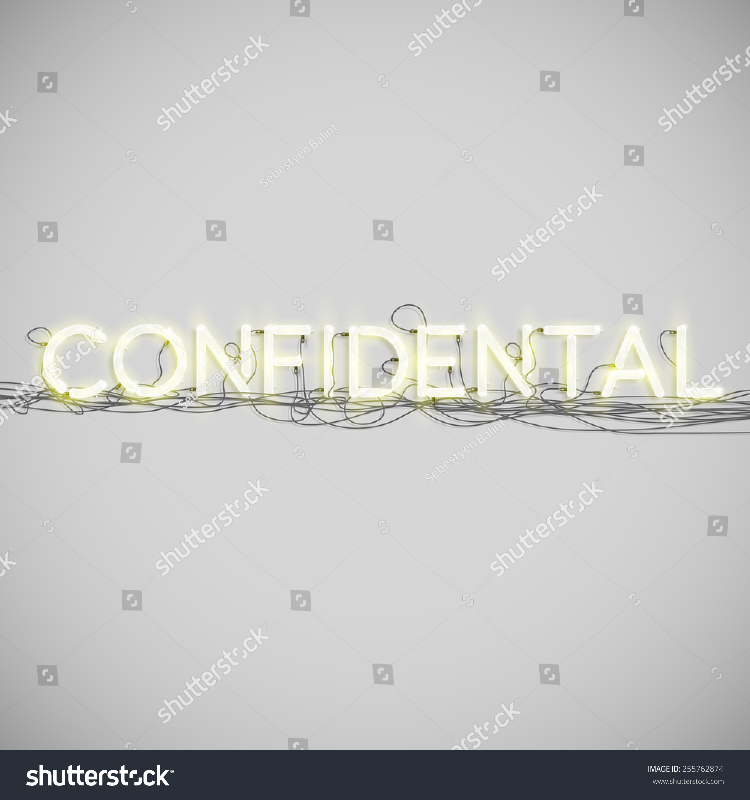 Confidental Made By Neon Type Vector Stock Vector (Royalty Free ...