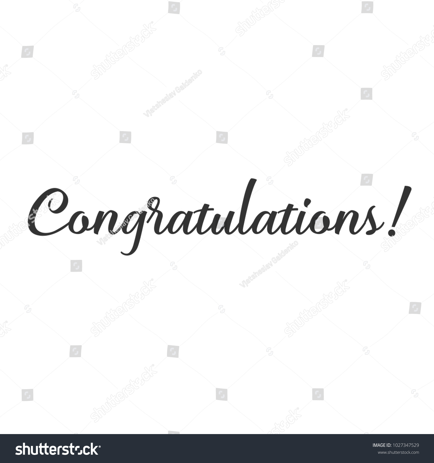 Vektor Stok Congratulations Handwritten Vector Text Illustration ...