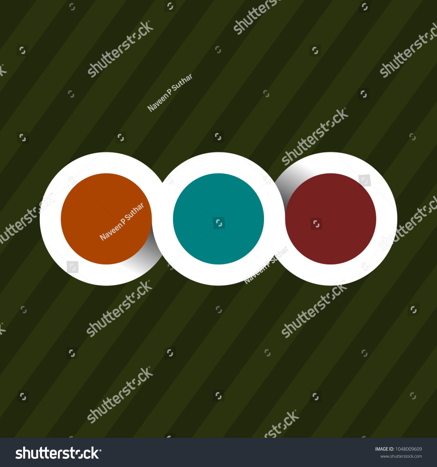 3 Connected Circle Infographic Vector Illustration Stock Vector ...