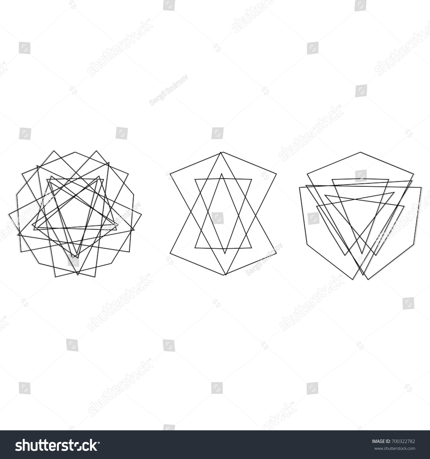 Cosmic Geometry Astrological Star Pattern Symbols Stock Vector (Royalty ...