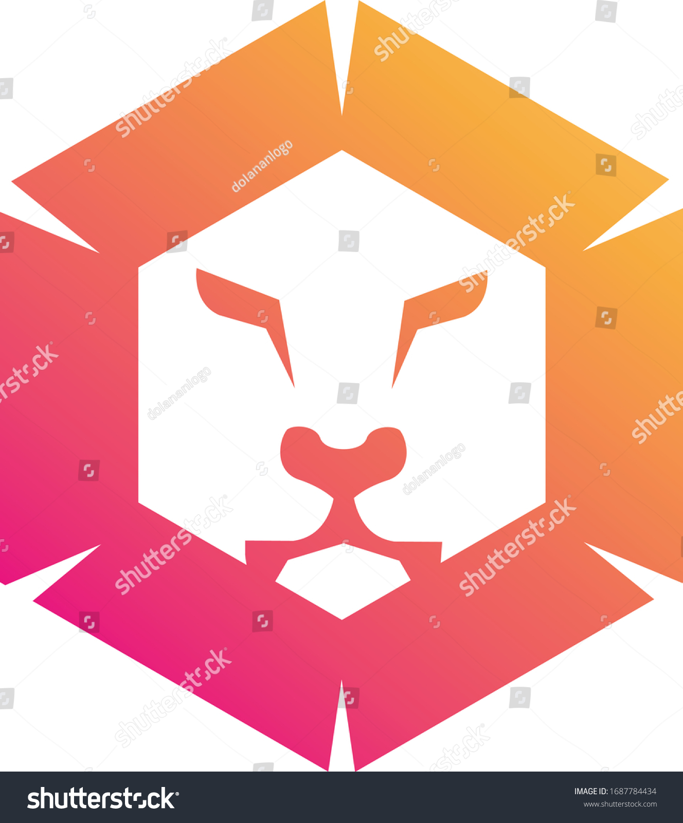 Creative Lion Head Logo Symbol Design Stock Vector (Royalty Free ...