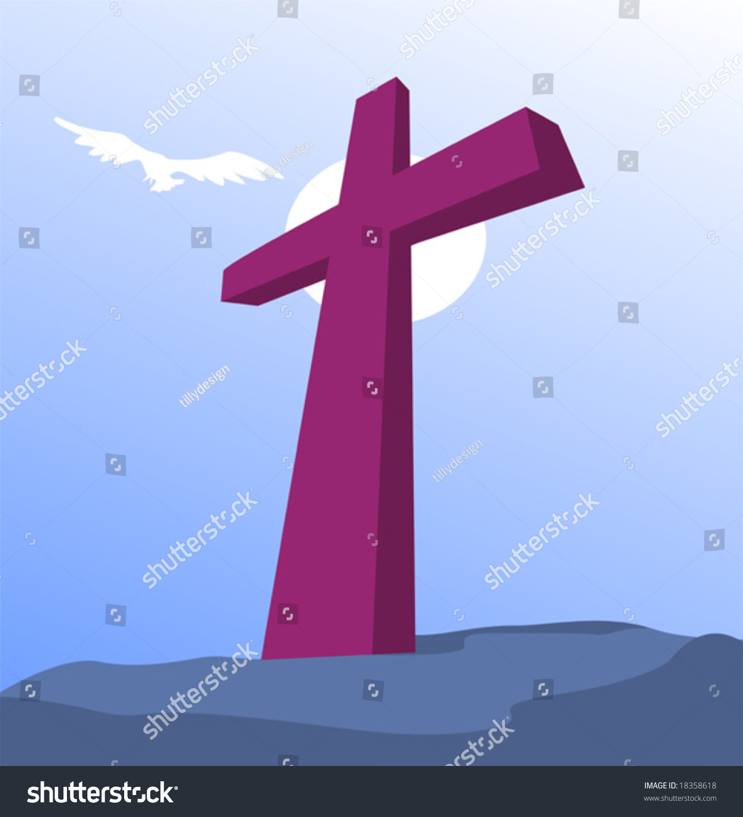 Cross Rock Stock Vector (Royalty Free) 18358618 - Shutterstock