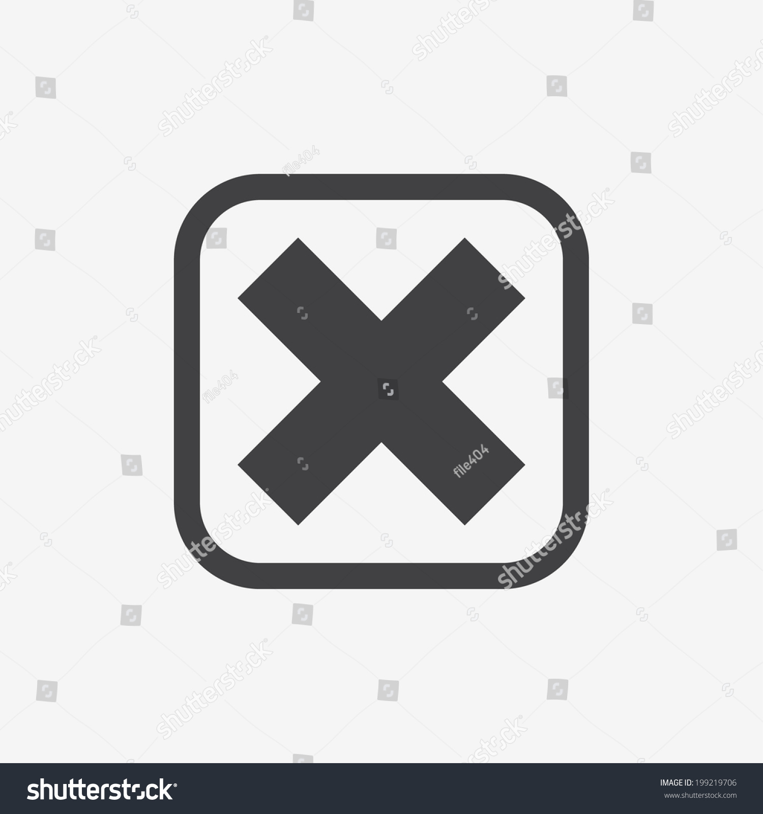 Cross Frame Checkbox Icon Stock Vector (Royalty Free) 199219706