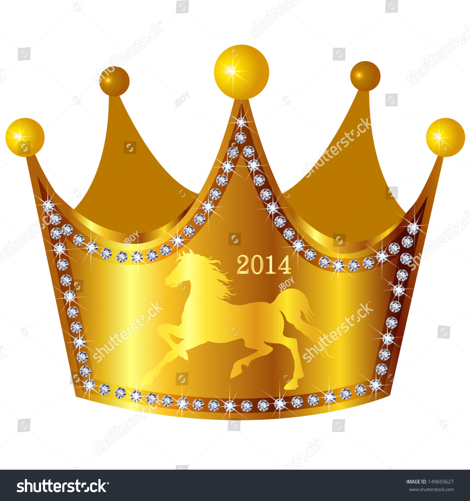 2014 Crown Horse Stock Vector (Royalty Free) 149693627