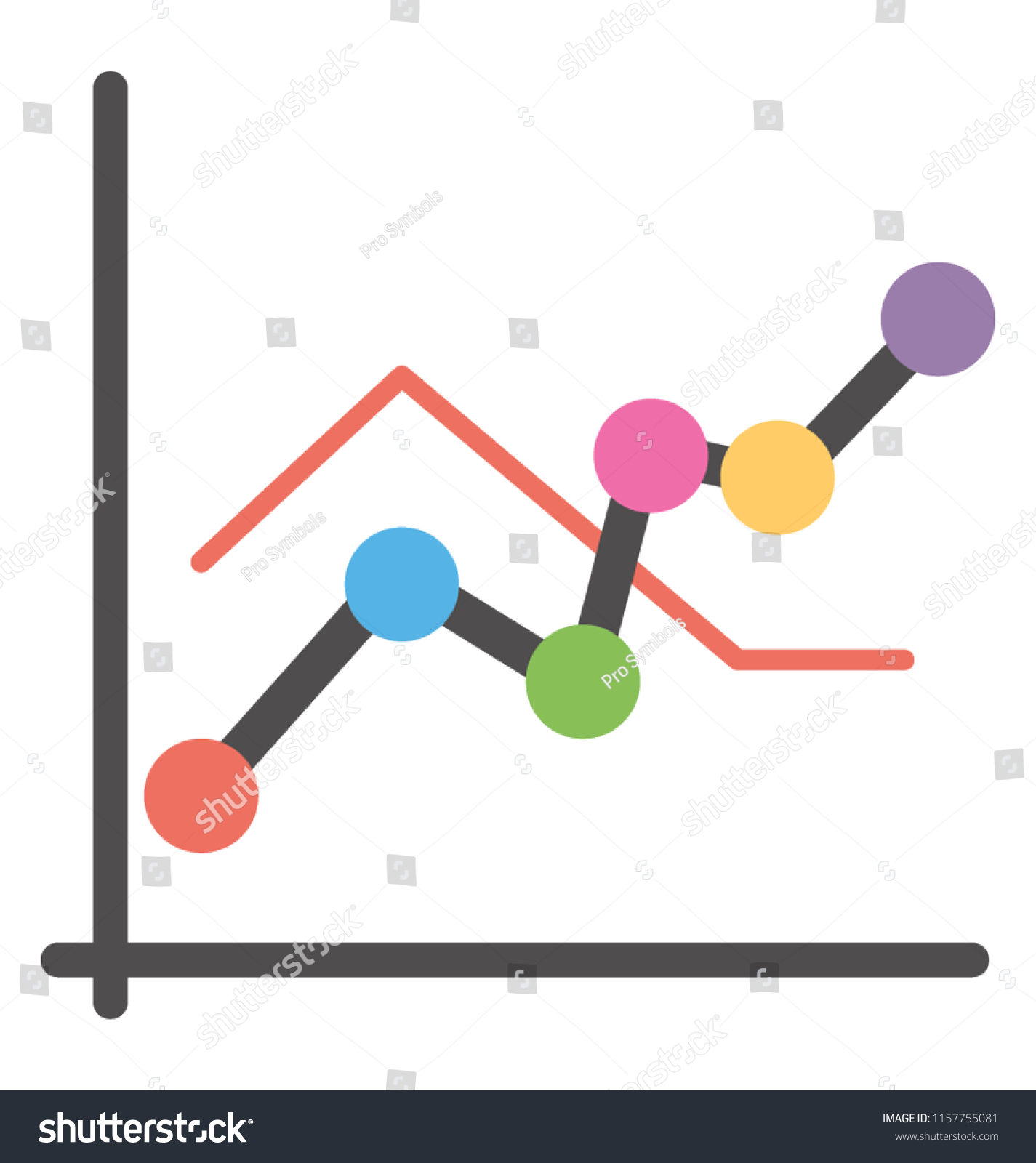 Curved Lines On Graph Symbolizing Control Stock Vector (Royalty Free ...