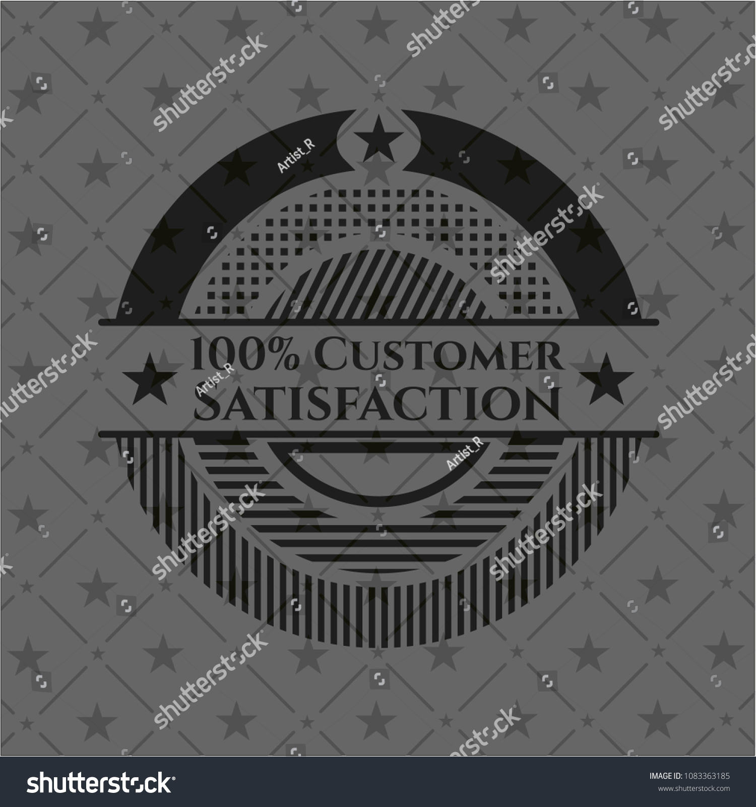 100 Customer Satisfaction Black Badge Stock Vector (Royalty Free ...