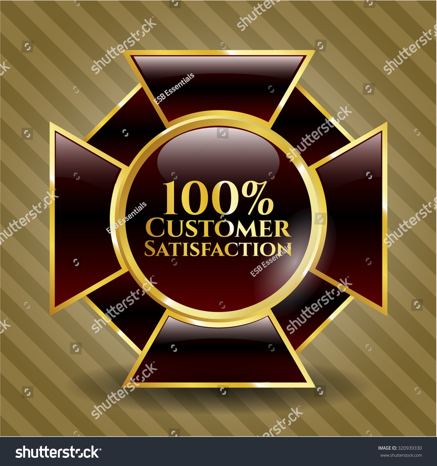 100 Customer Satisfaction Shiny Emblem Stock Vector (Royalty Free ...