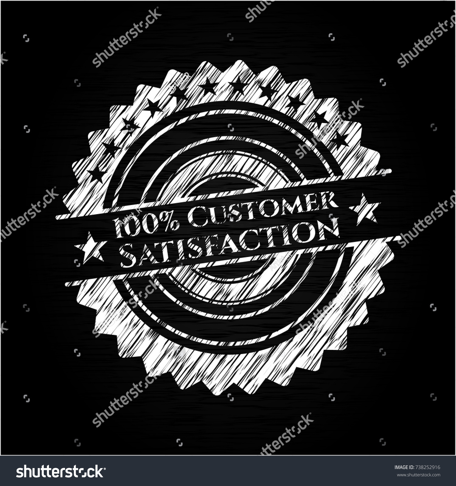 100 Customer Satisfaction Written Chalkboard Texture Stock Vector ...