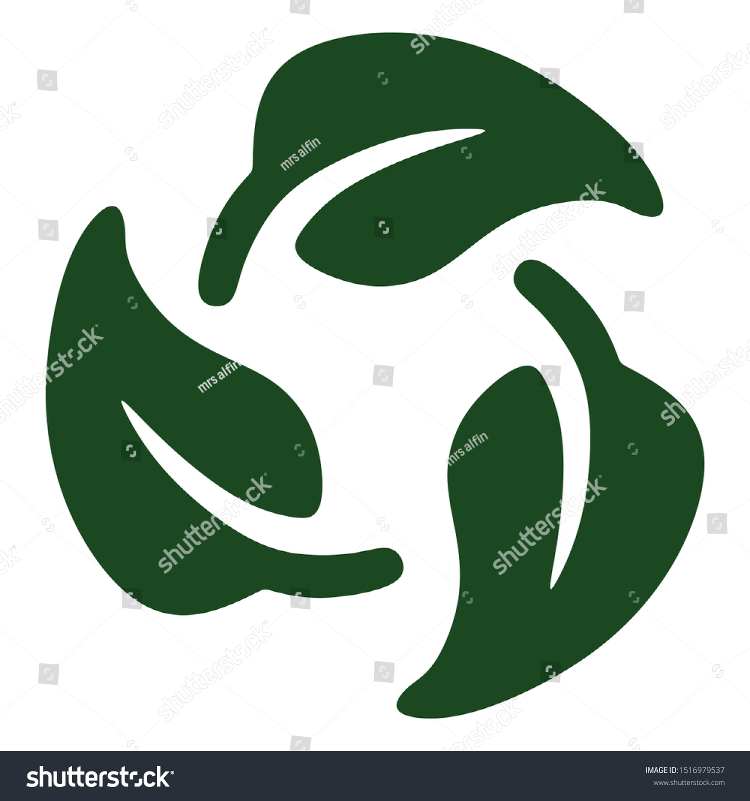Cycle Arrow Icon Reset Leaves: vector de stock (libre de regalías ...