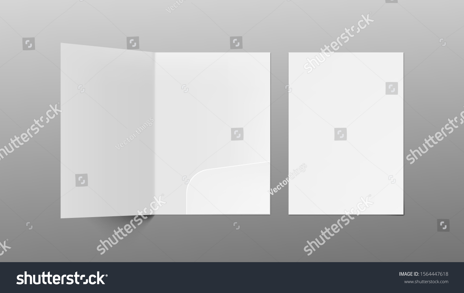 3d A4 Size Single Pocket Folder Stock Vector (Royalty Free) 1564447618
