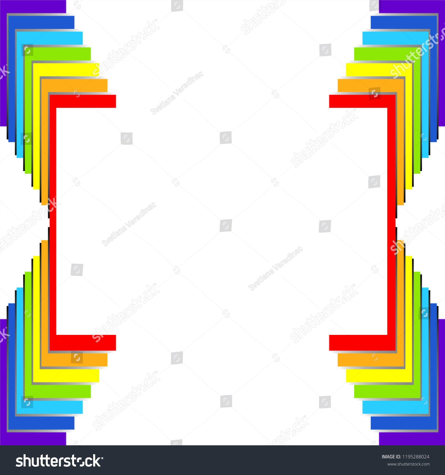 3d Abstract Reinbow Colors Background Frame Stock Vector (Royalty Free ...