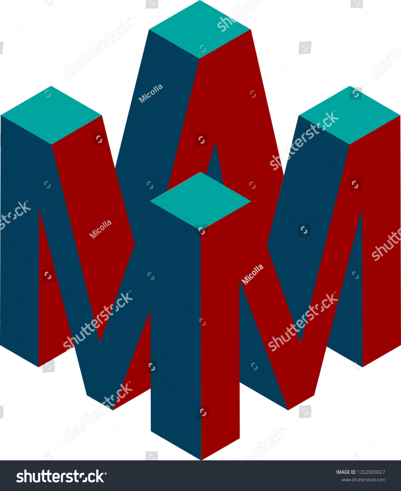 4d Alphabets White Background Stock Vector (Royalty Free) 1202083027