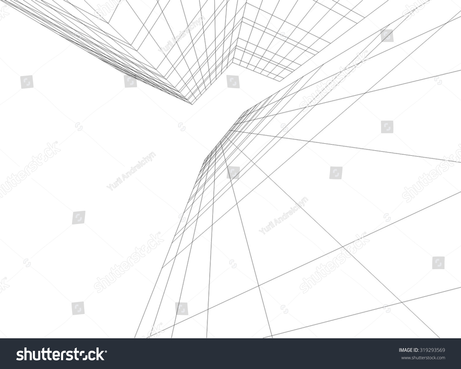 3d Architecture Cad Design Stock Vector (Royalty Free) 319293569 ...