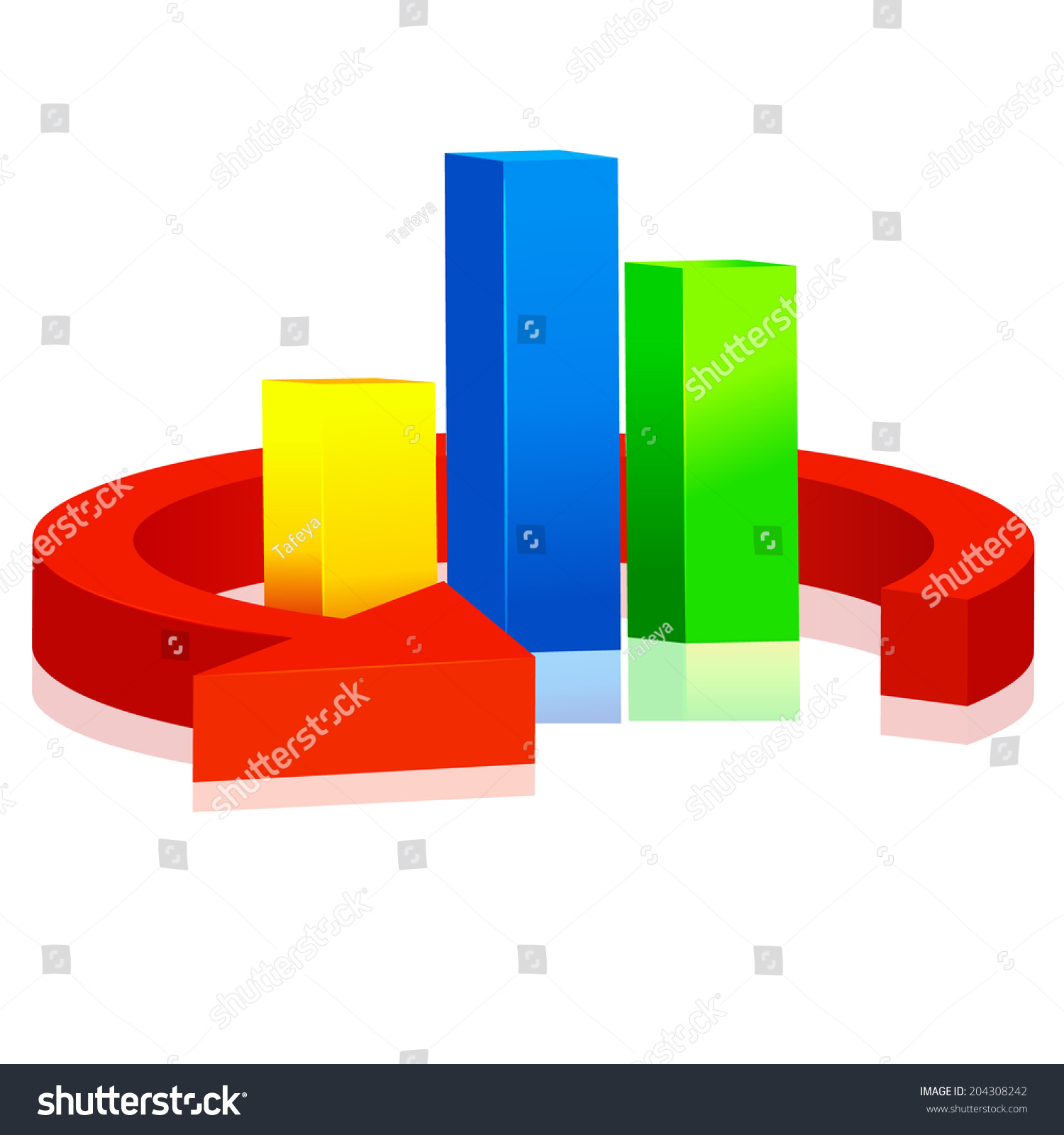 3d Arrow Rectangle Vector Illustration Stock Vector (Royalty Free ...