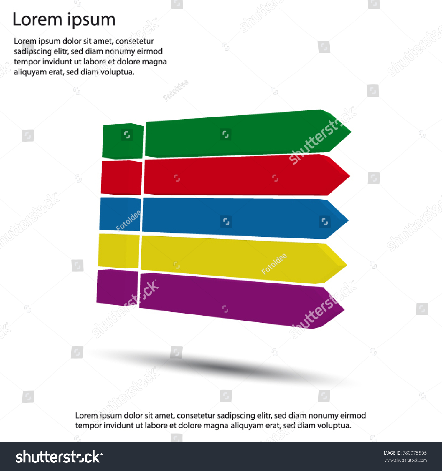 3d Arrow Diagram Editable Vector Illustration Stock Vector (Royalty ...