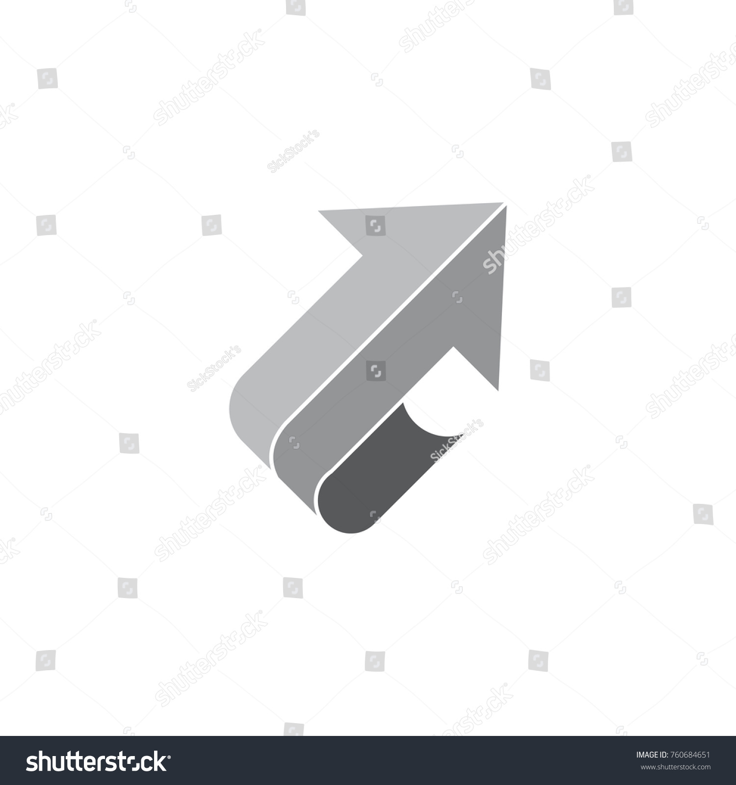 3d Arrow Symbol Logo Vector Stock Vector (Royalty Free) 760684651