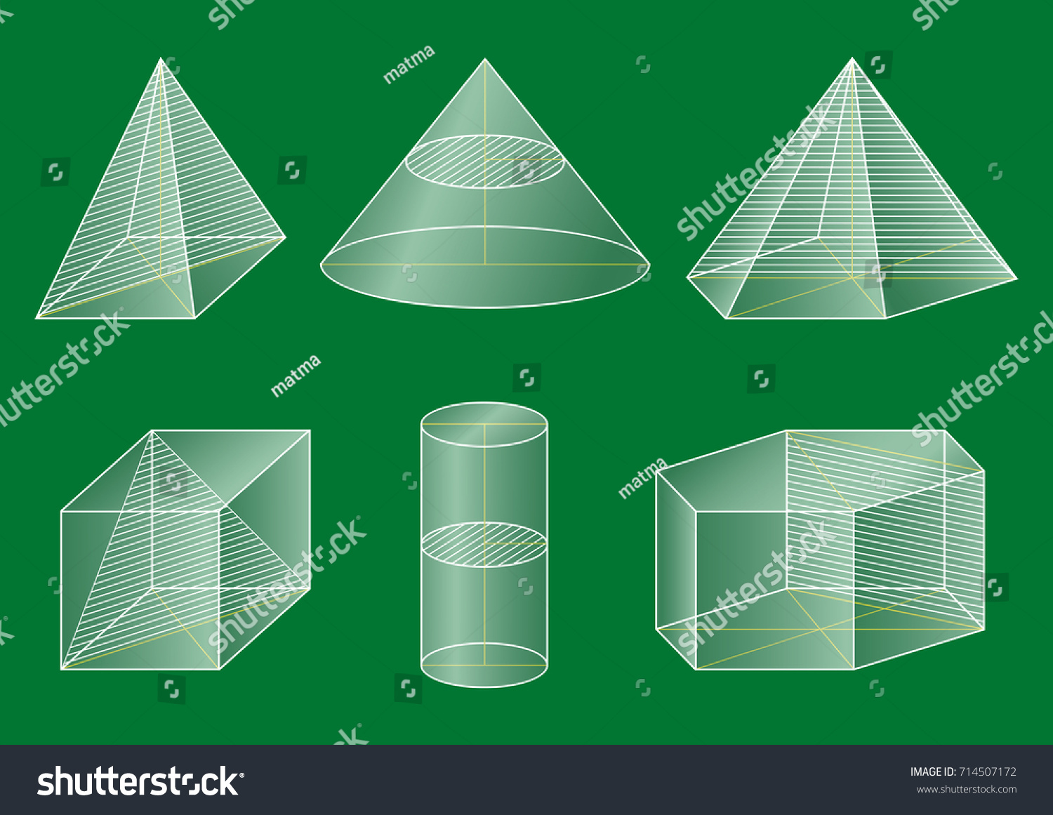 3d Basic Shapes Prism Cube Pyramid: เวกเตอร์สต็อก (ปลอดค่าลิขสิทธิ์ ...