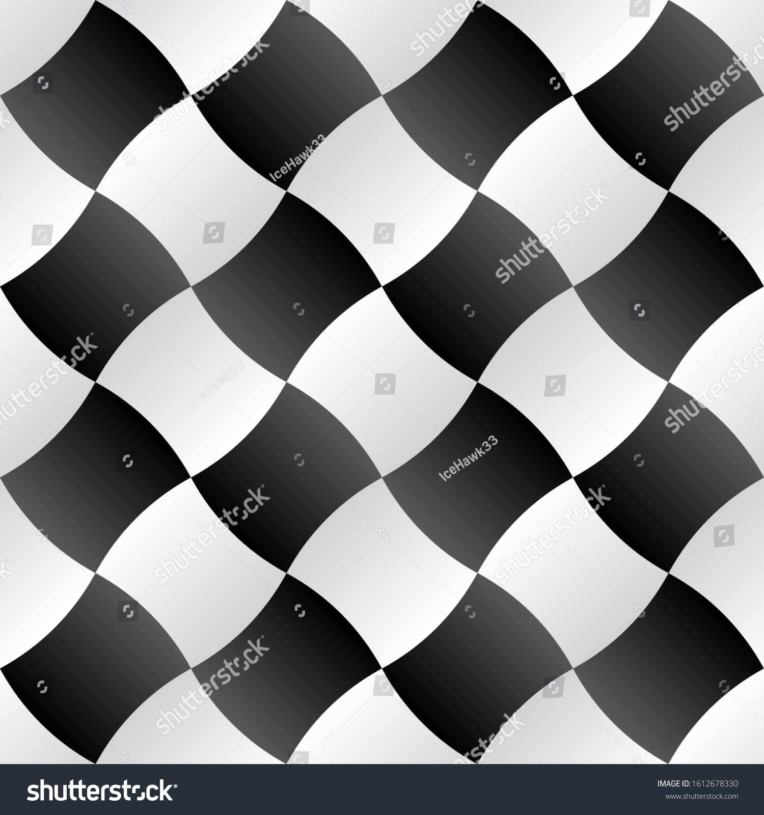 3d Black White Curve Gradient Tile Stock Vector (Royalty Free) 1612678330