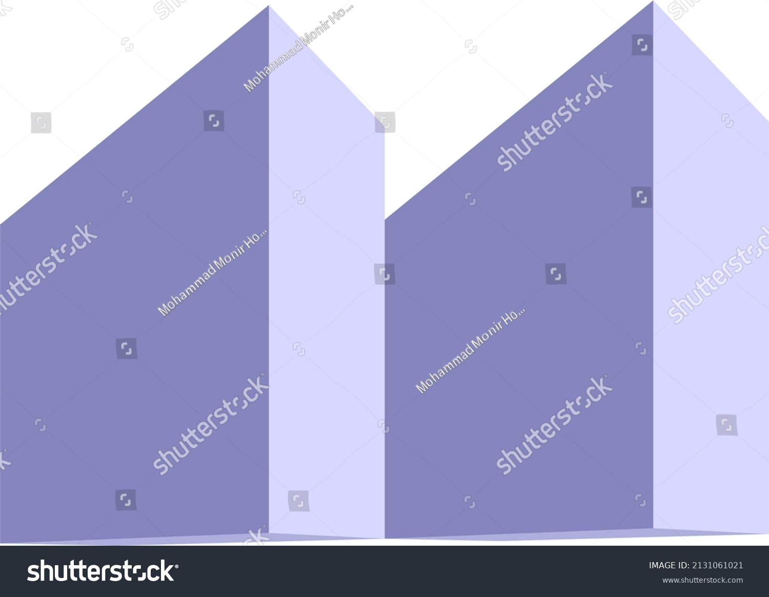 3d Building Block Logo Design Stock Vector (Royalty Free) 2131061021 ...