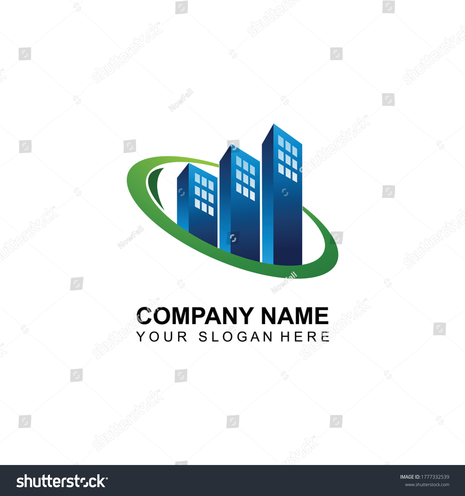 3d Building Logo Vector Illustration Stock Vector (Royalty Free ...