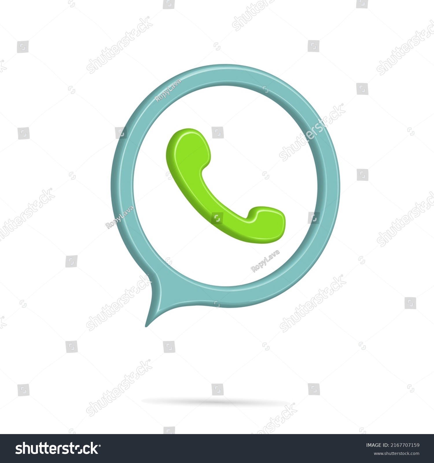 3d Call Icon Vector Illustration Communication Stock Vector (Royalty ...