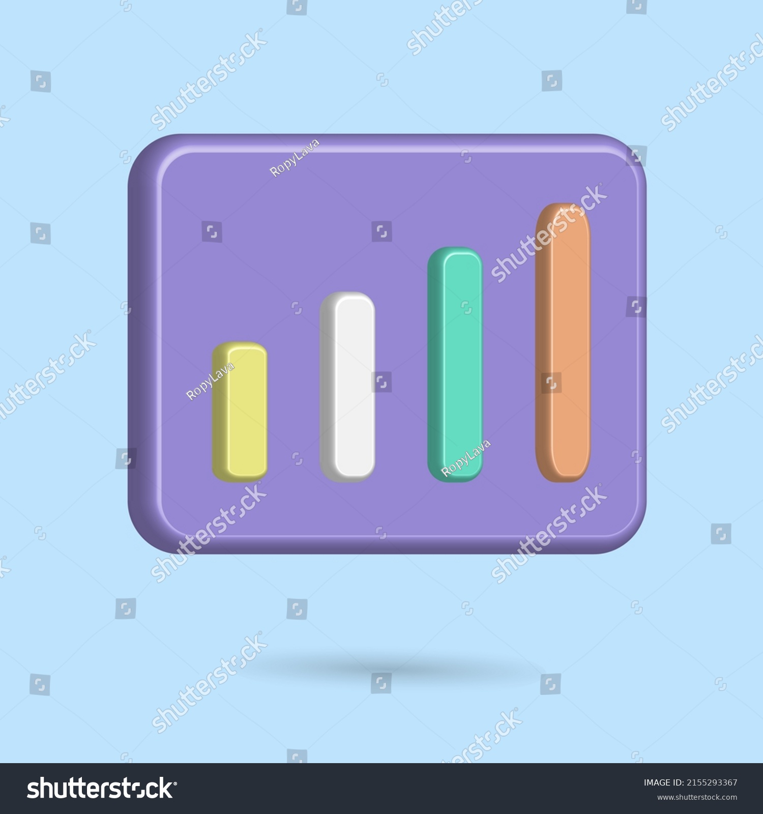 3d Chart Bar Increase Progress Making Stock Vector (Royalty Free ...