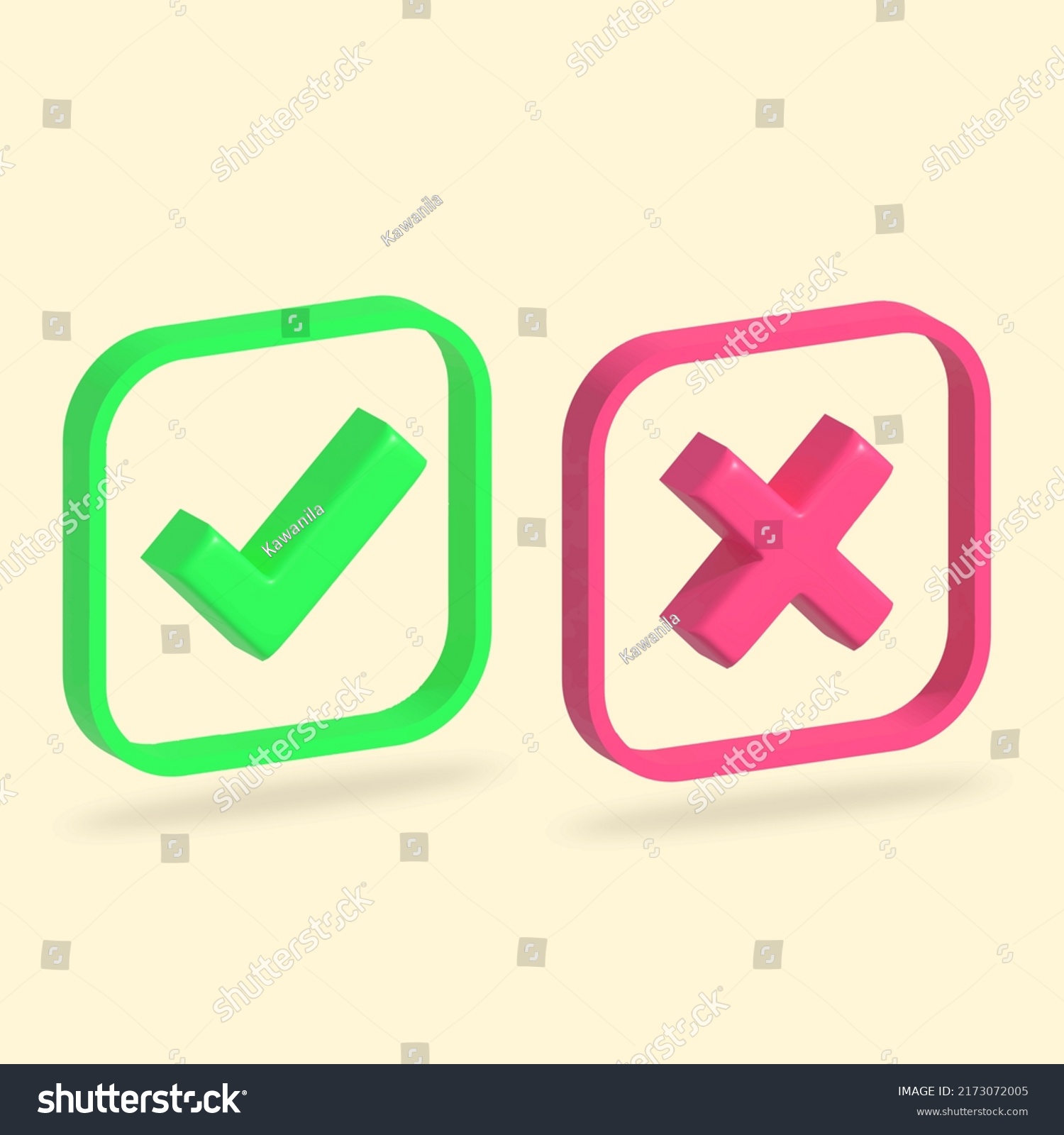 3d Correct Incorrect Sign Right Wrong Stock Vector (Royalty Free ...