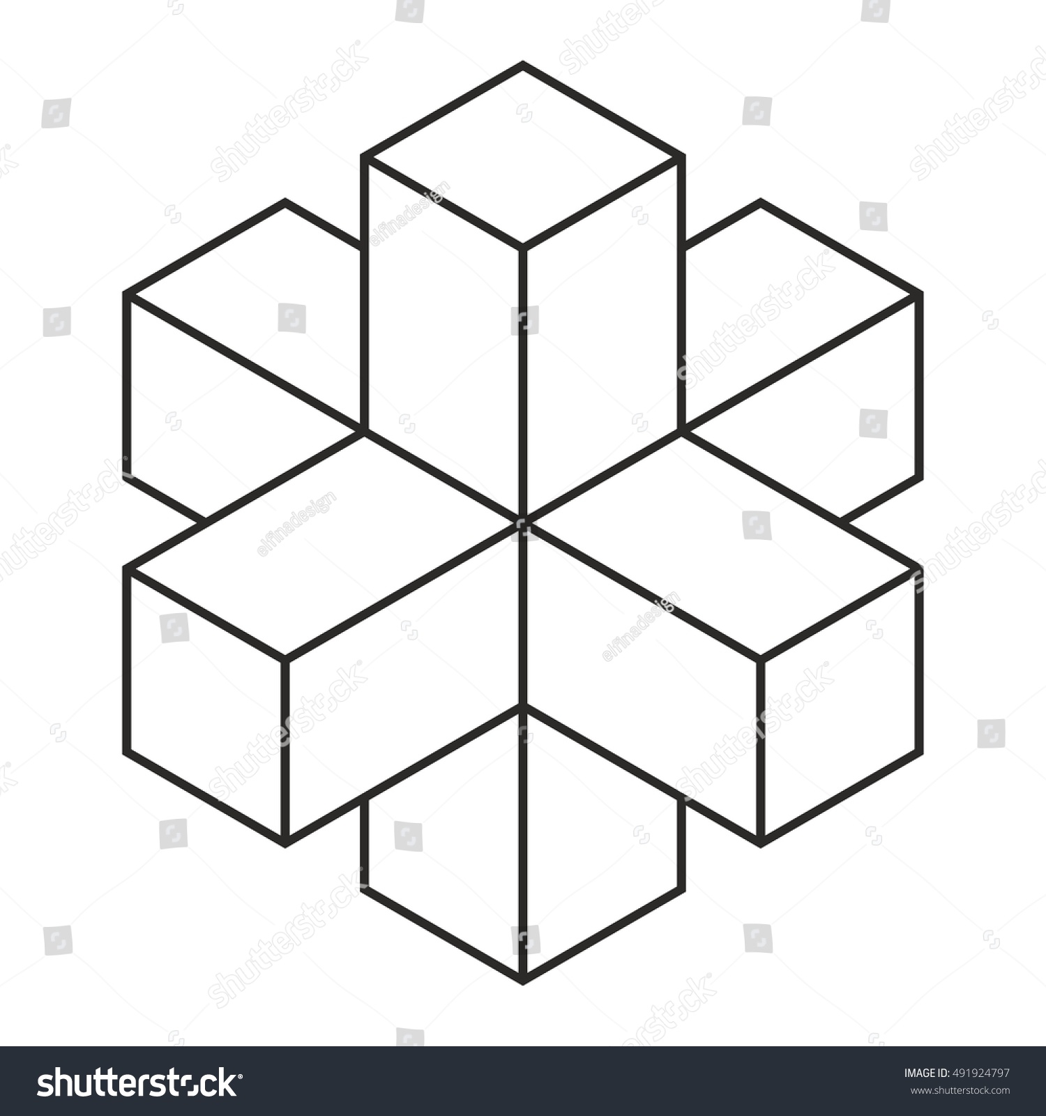 3d Cross Isometric Drawing Vector Illustration: Vector có sẵn (miễn phí ...