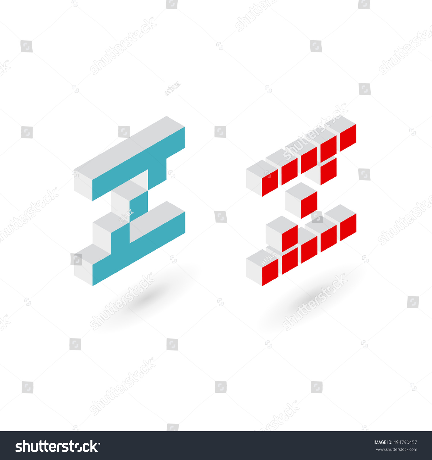 3d Cube Letter Z Logo Icon: vetor stock (livre de direitos) 494790457 ...