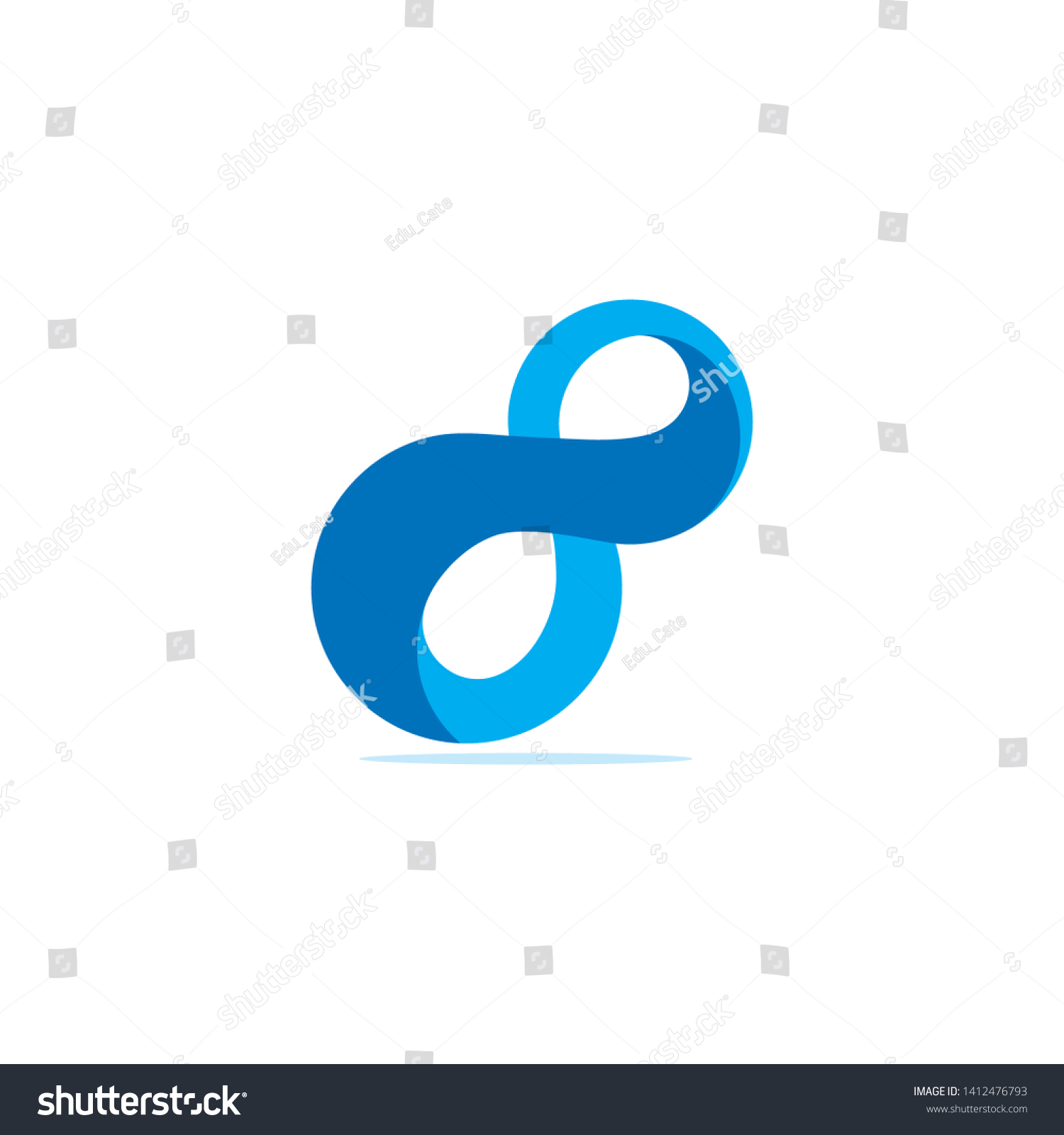 3d Curves Infinity Design Logo Vector: vector de stock (libre de ...