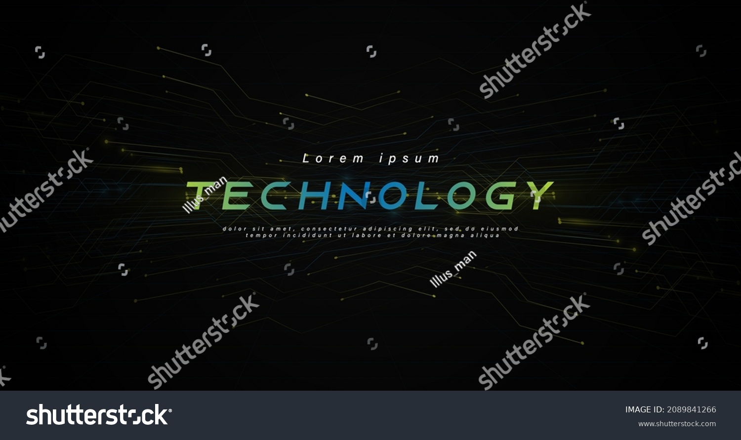 3d Digital Technology Circuit Lines Connection Stock Vector (Royalty ...