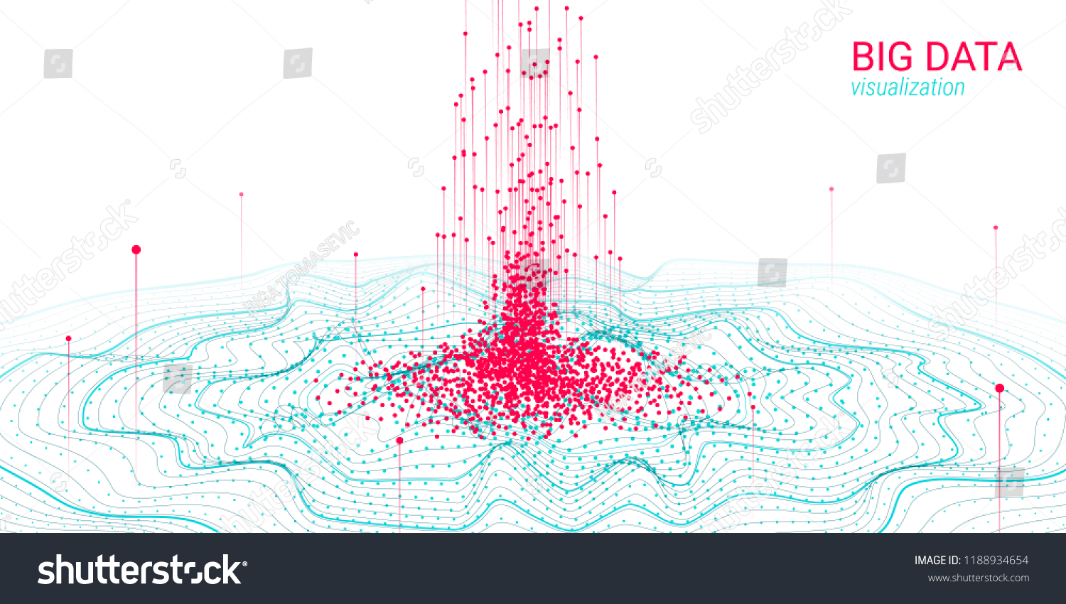 3d Digital Visualization Big Data Complex Stock Vector (Royalty Free ...