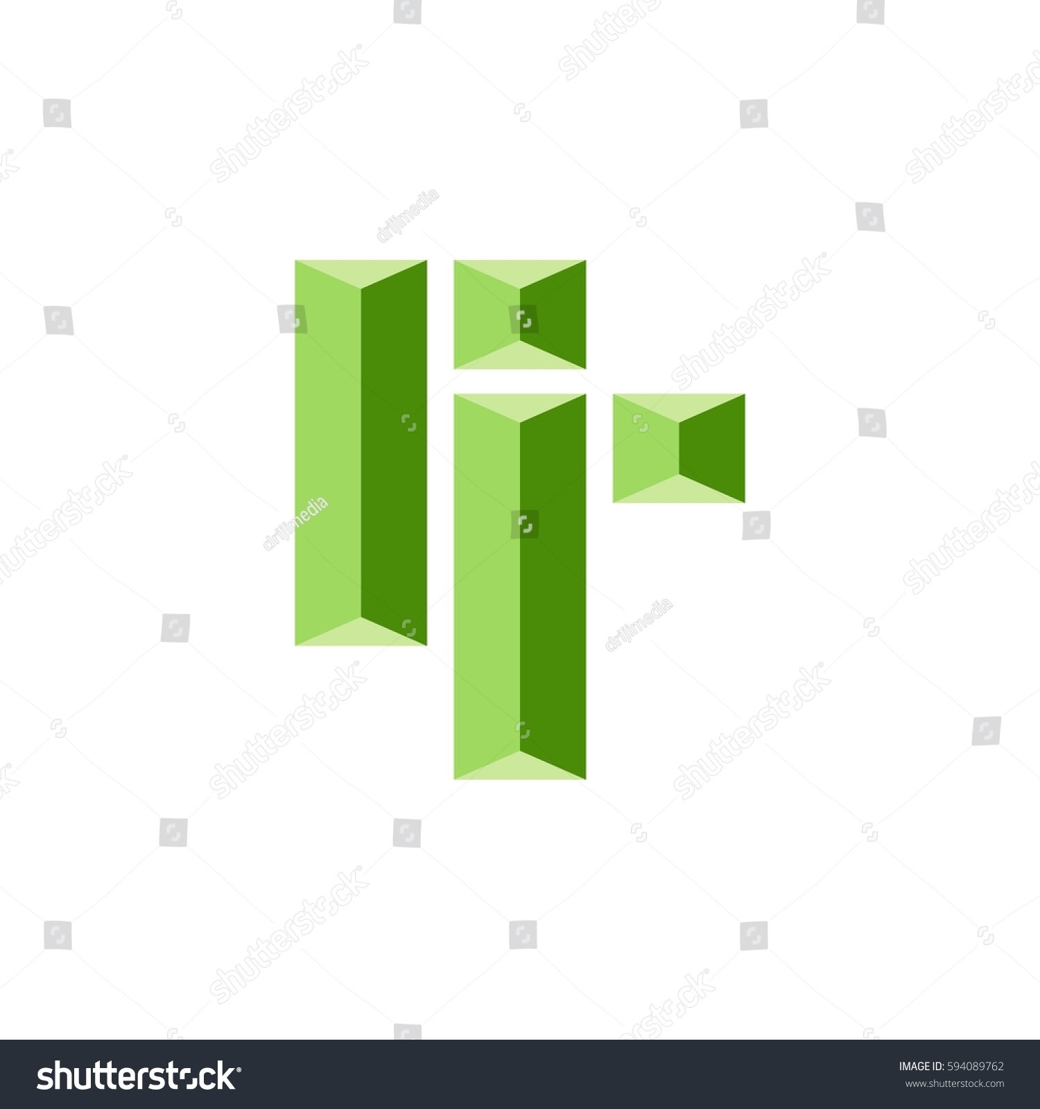 3d Double Letter R Logo Vector: vector de stock (libre de regalías ...
