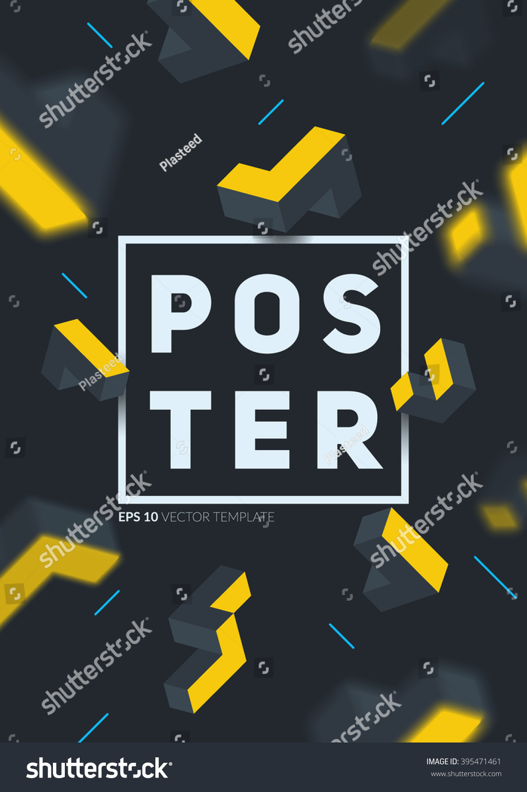 3d Dynamic Poster Design Isometric Shapes Stock Vector (Royalty Free ...