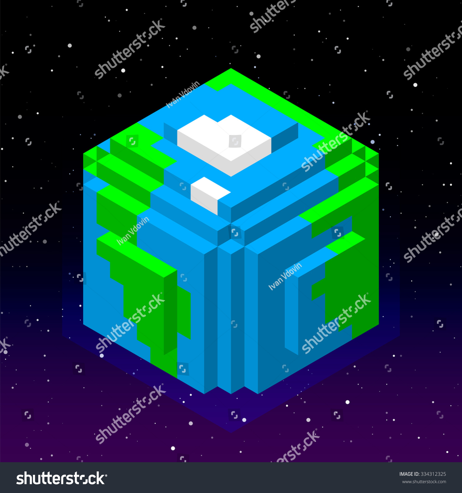 3d Earth Cube Vector Pixel Art: Vector có sẵn (miễn phí bản quyền ...