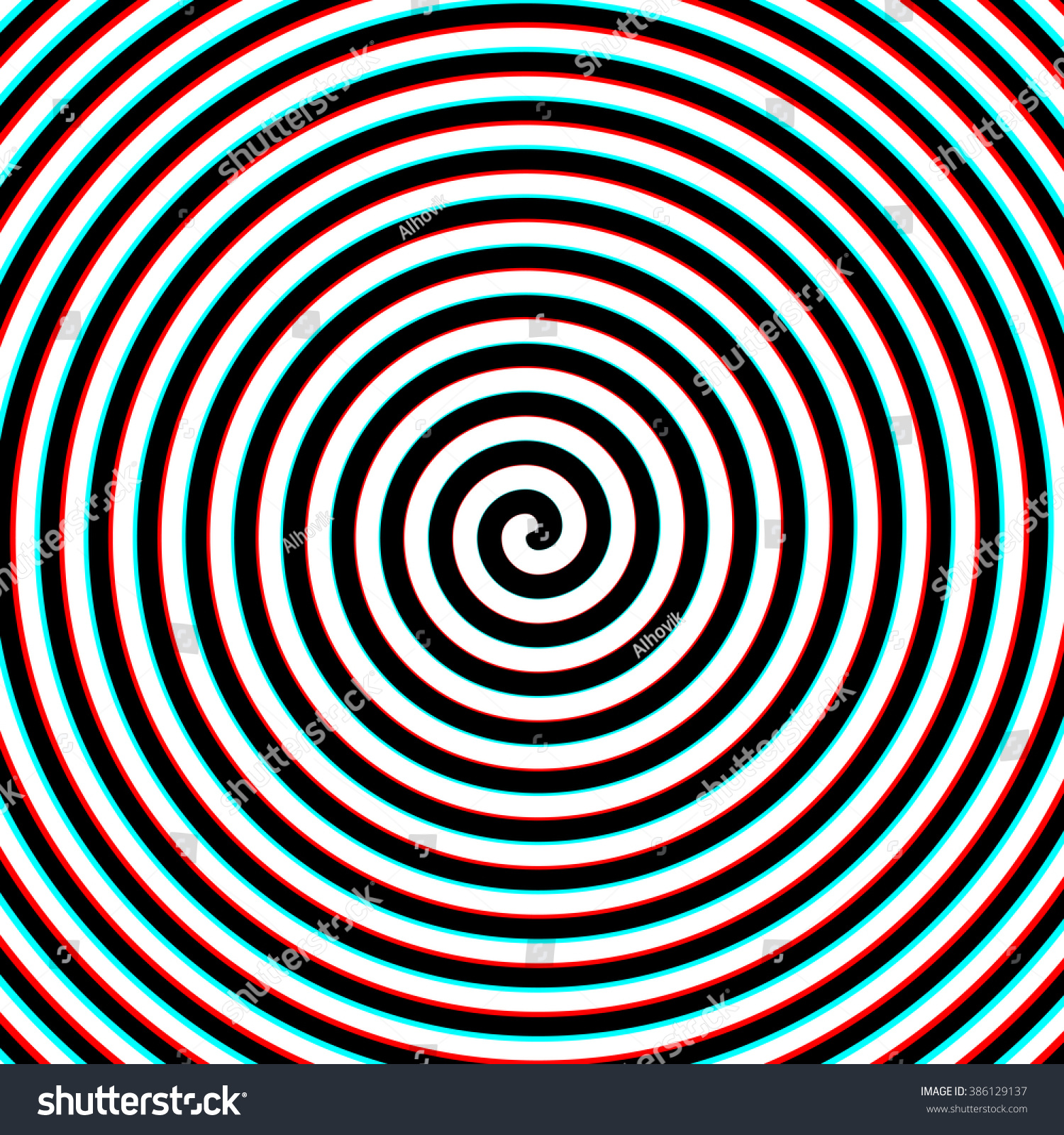 3d Effect Hypnosis Spiral Vector Illustration - 386129137 : Shutterstock