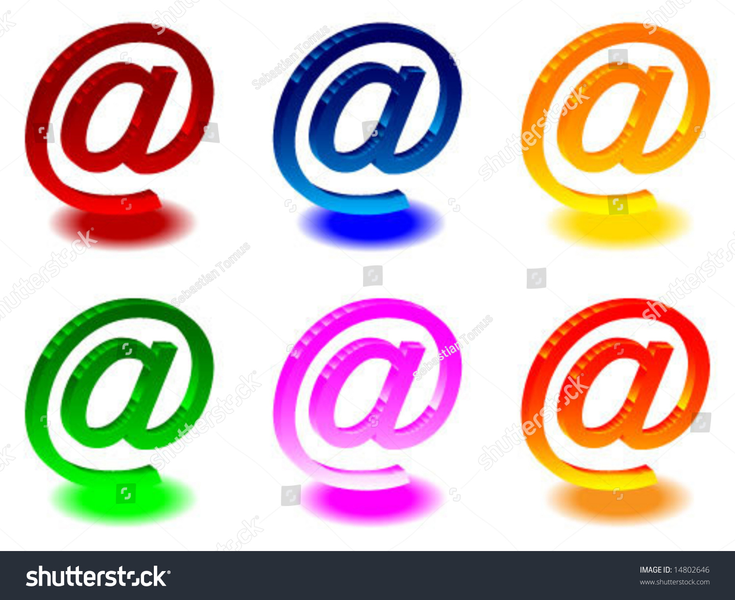 3d Email Sign: vector de stock (libre de regalías) 14802646 | Shutterstock