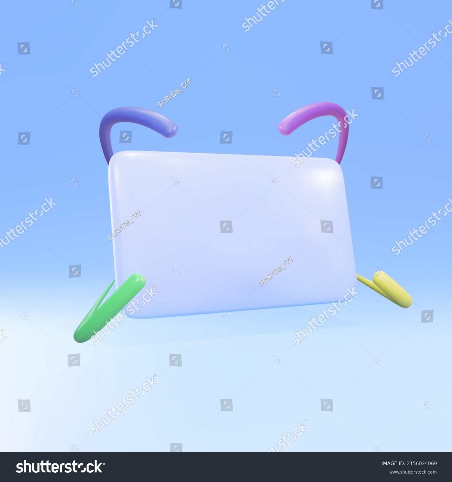 3d Empty Popup Message On Blue Stock Vector (Royalty Free) 2156024069 ...