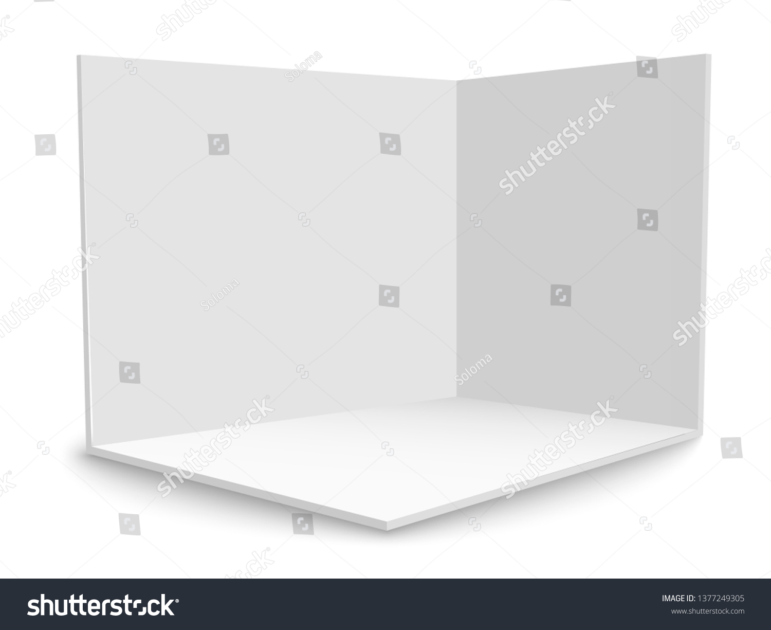 3d Exhibition Booth Square Corner Vector Stock Vector (Royalty Free ...