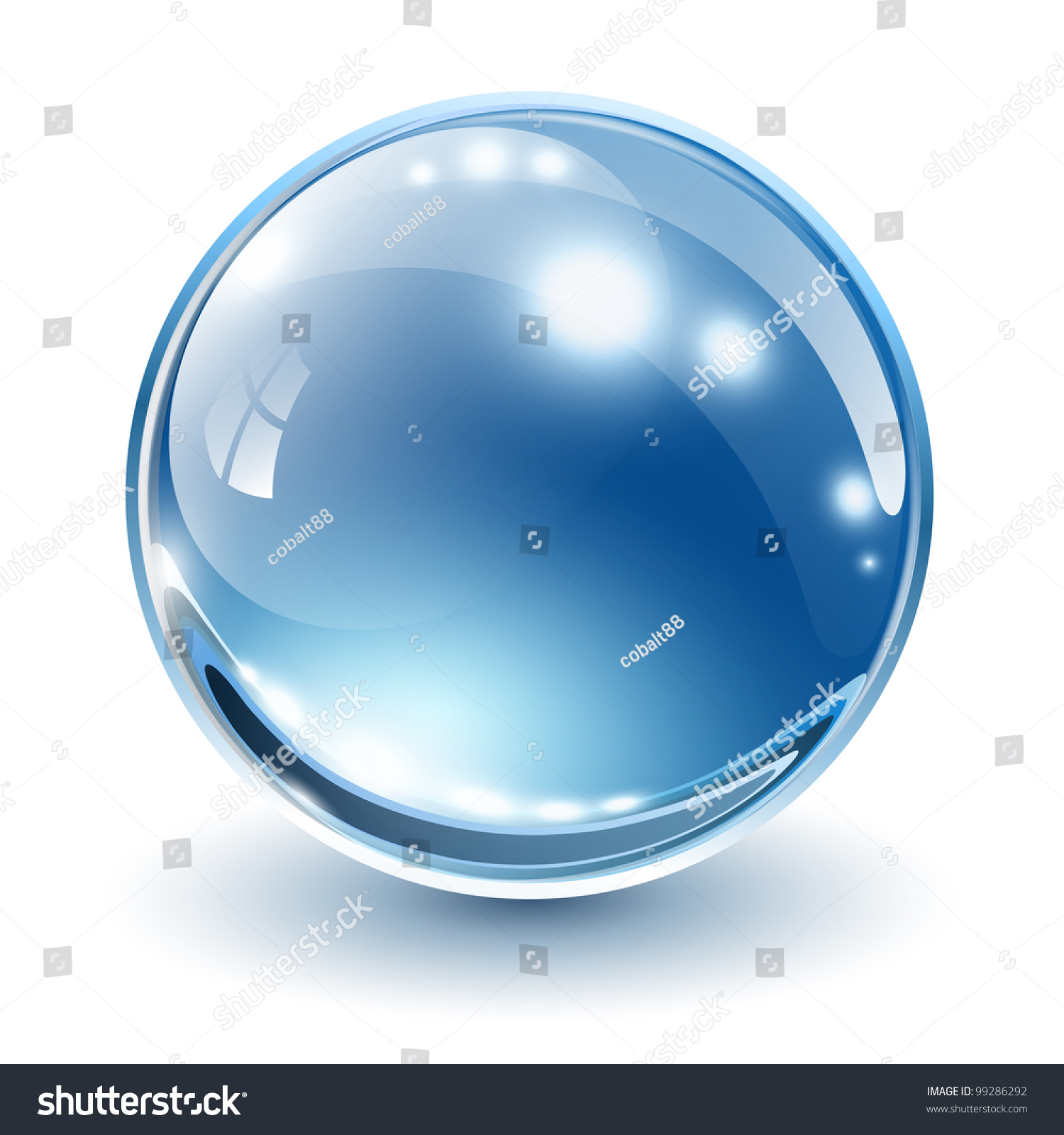 3d Glass Sphere Vector Illustration Stock Vector (Royalty Free) 99286292