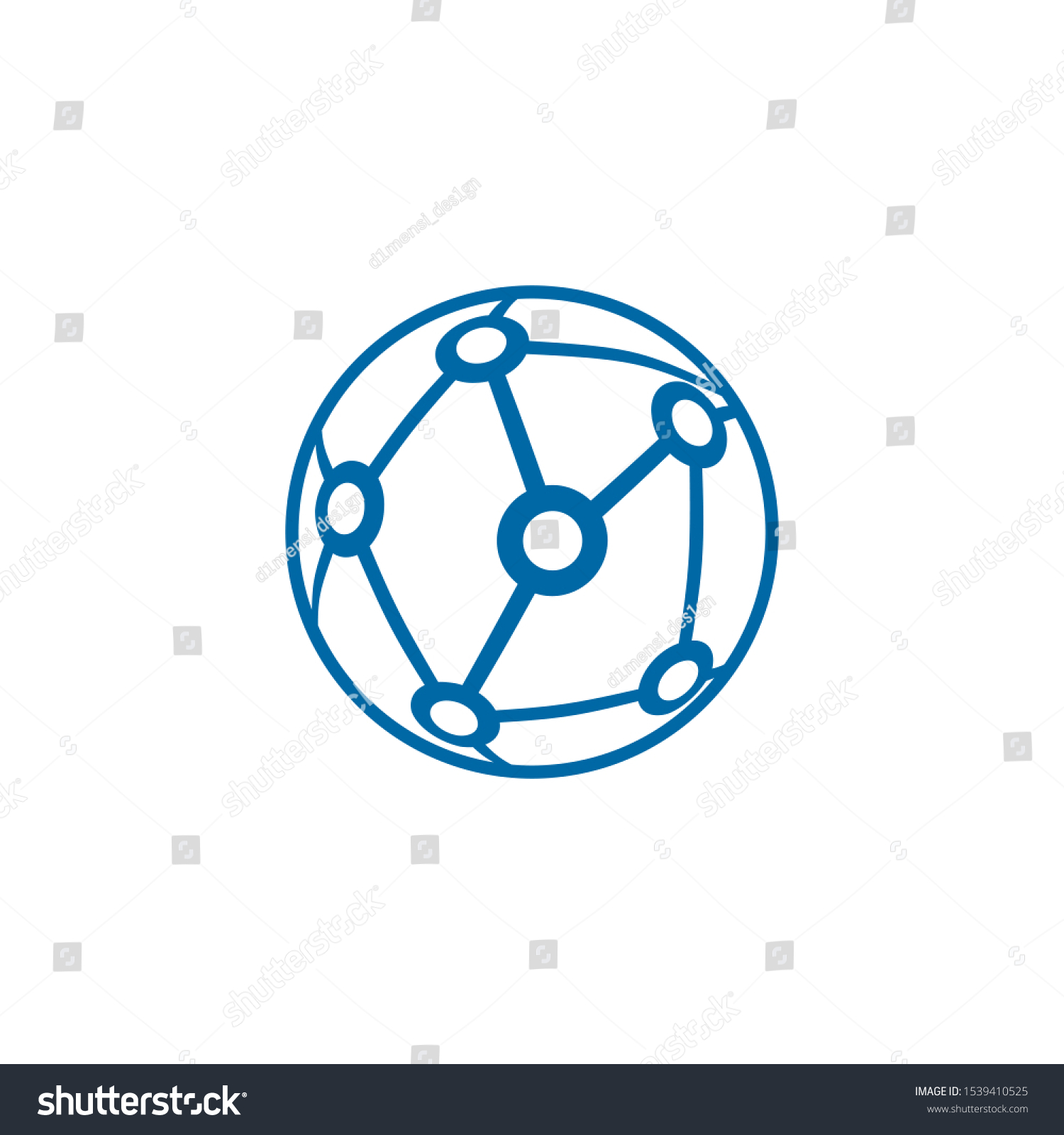 3d Globe Sphere Icon Logo Design Stock Vector (Royalty Free) 1539410525 ...